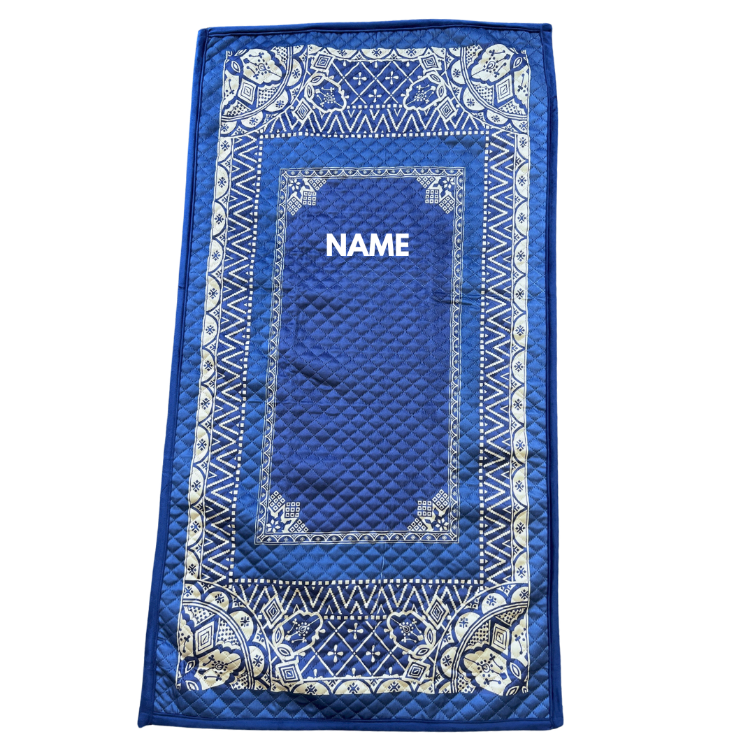 Personalised South Asian Design Pakistan Khaadi Quilted Prayer Mat