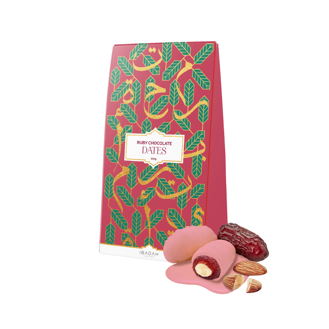 Ruby Chocolate Coated Almond Dates, For Ramadan, Eid Mubara, Present, Gift