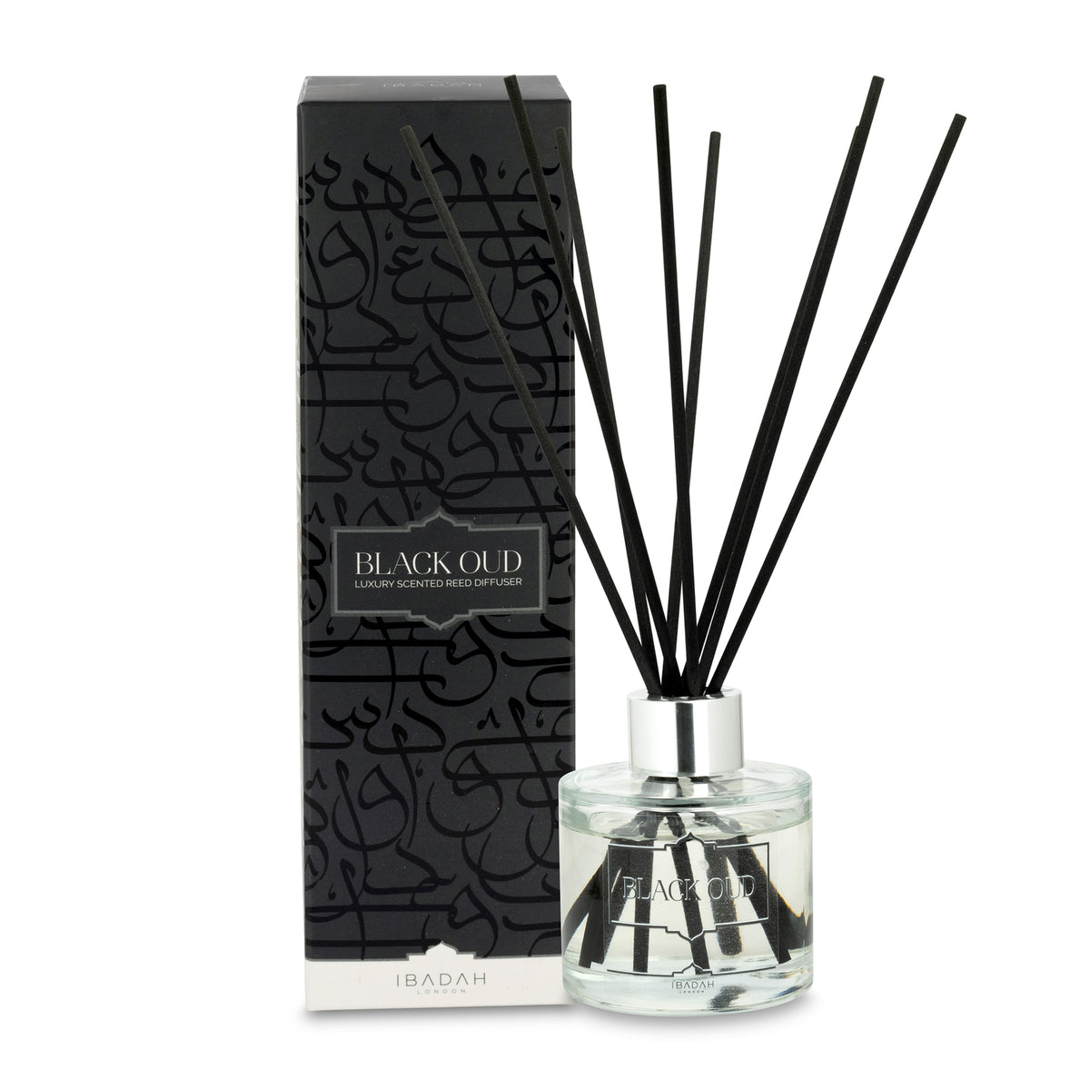 Black Oud Scented Reed diffuser, arab arabic oudh luxury